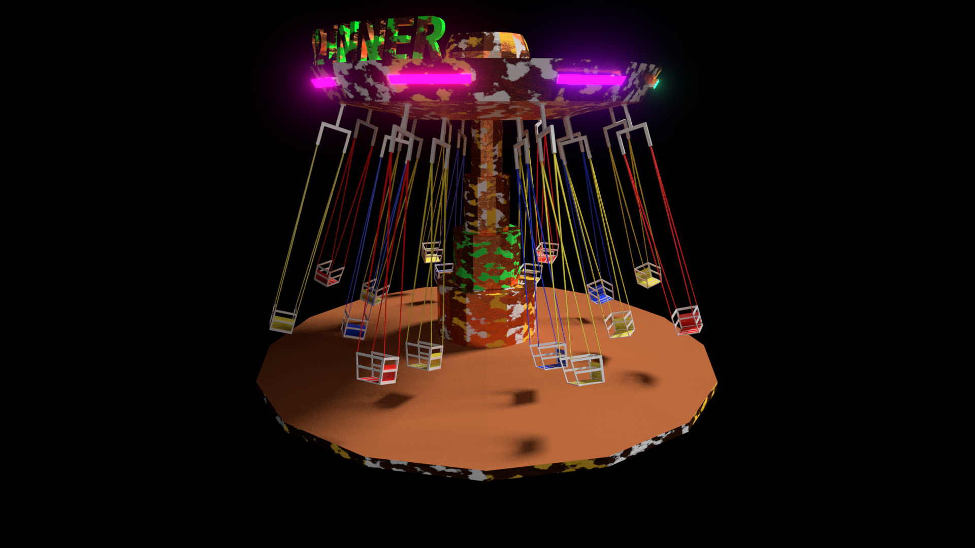 Swing ride Free 3D Model - .blend - Free3D