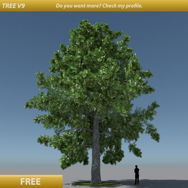 Tree Oak V9 Free 3D Model - .obj - Free3D