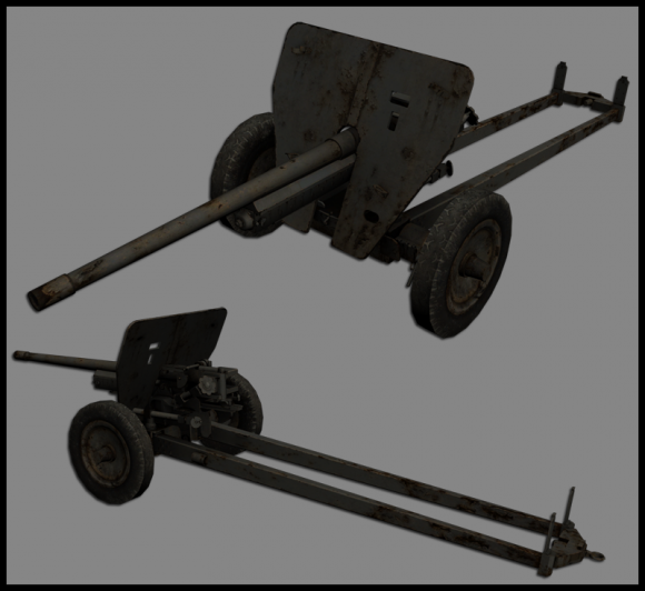 WW2 JAPAN ARTILLERY Free 3D Model - .3ds .sldprt - Free3D