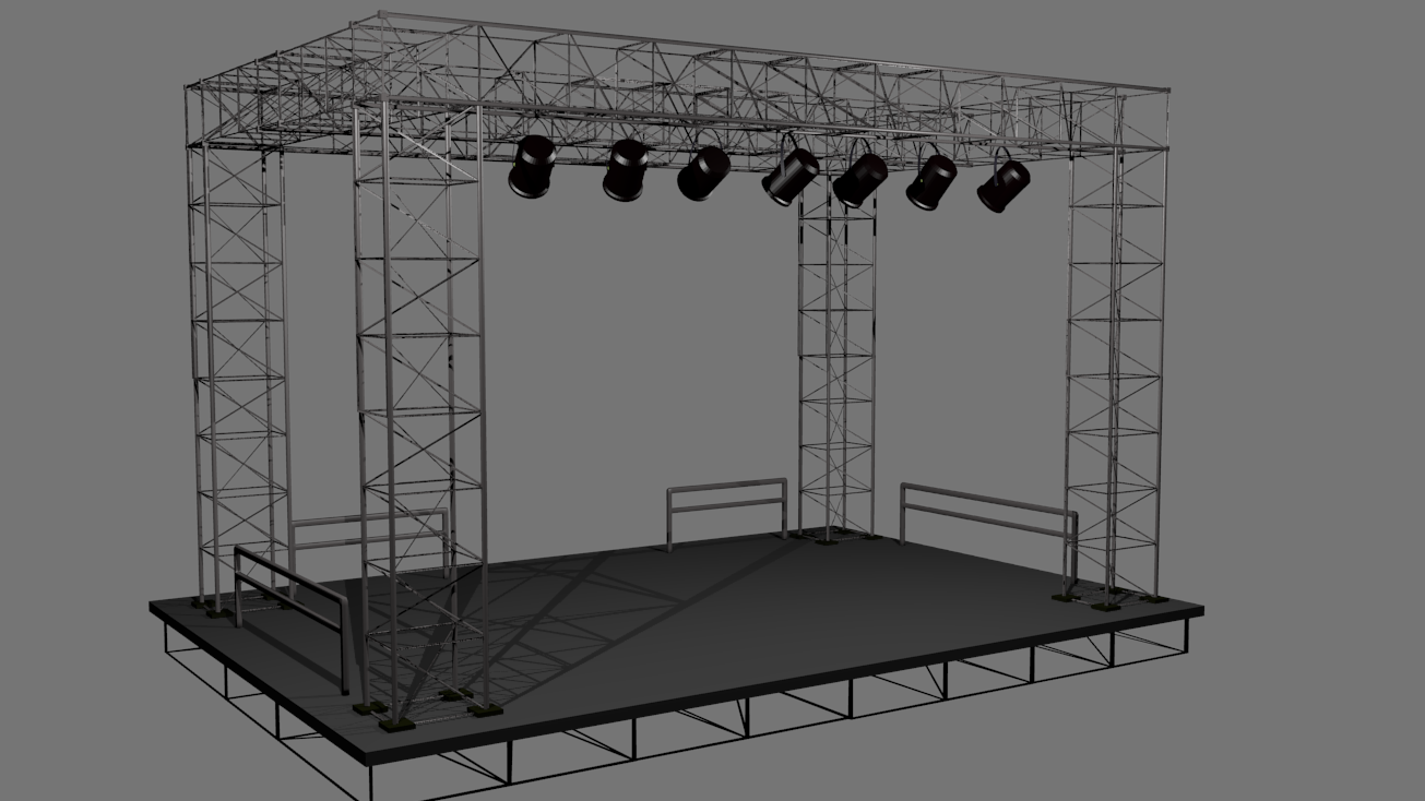 Stage Free 3D Model - .obj - Free3D