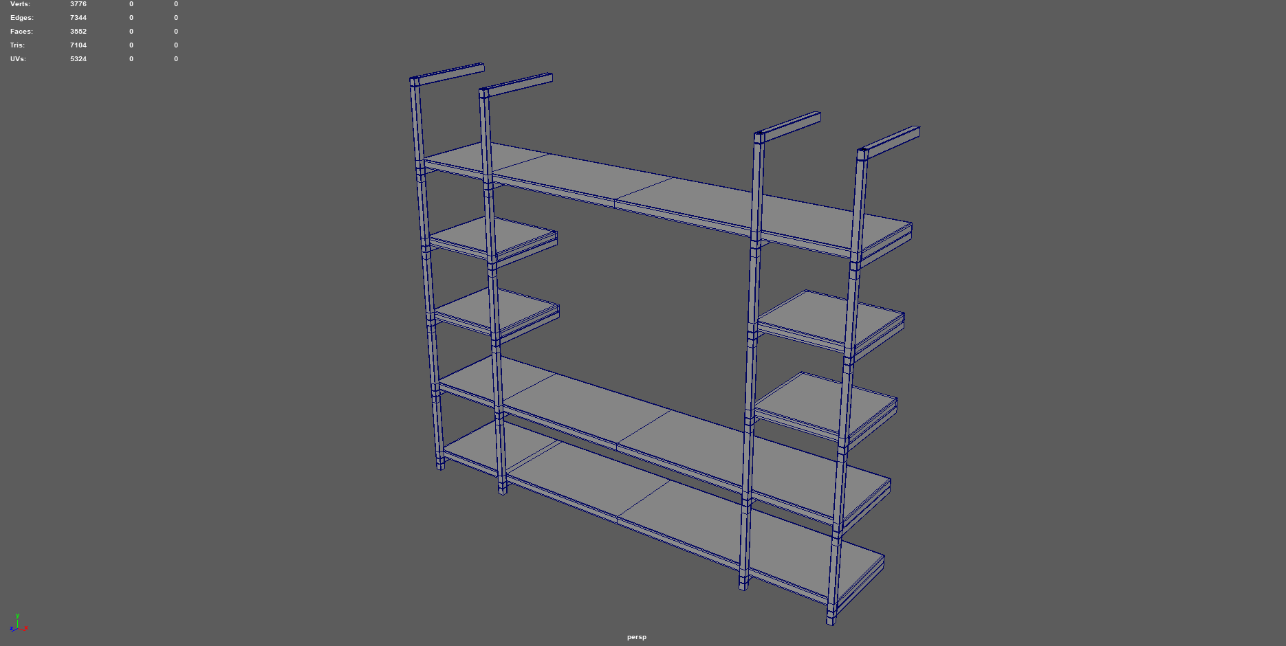 TV Table shelf Free 3D Model - .fbx - Free3D