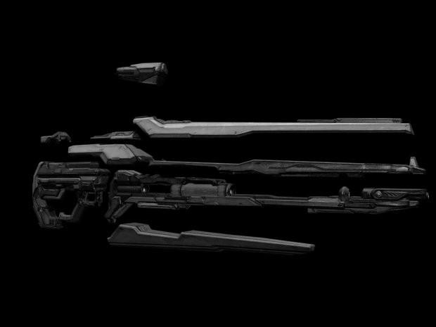 Halo 4 light rifle Free 3D Model - .obj .ma .mb .fbx - Free3D