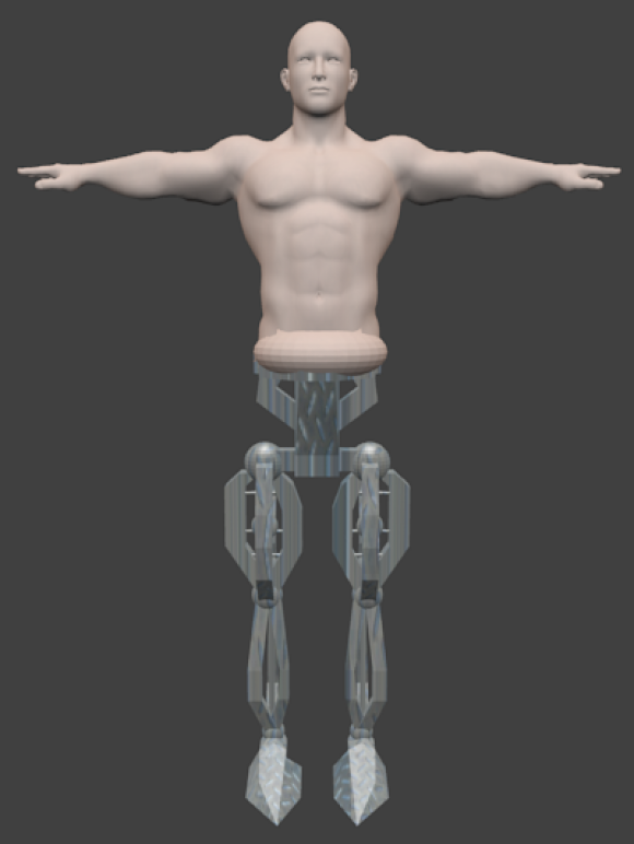 Half man half robot Free 3D Model - .dae - Free3D