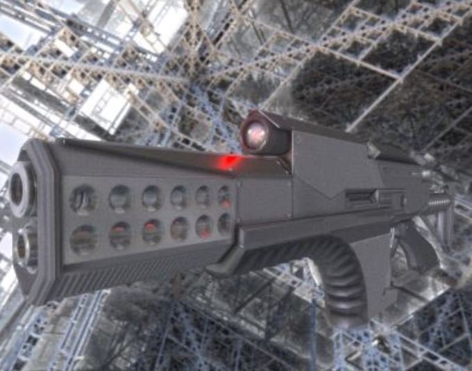 Futuristic Weapon Concept low-poly Free 3D Model - . .dae .blend .fbx ...