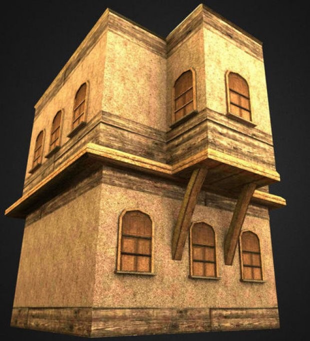 Small Building 1 Free 3D Model - .3ds .obj .dae .blend .fbx .mtl .dxf ...