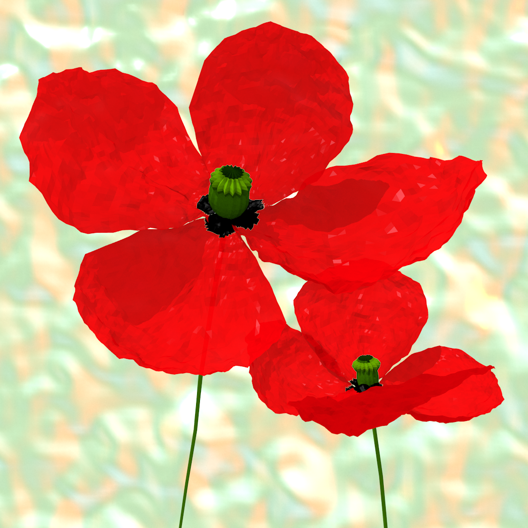 Poppies Free 3D Model - .blend - Free3D