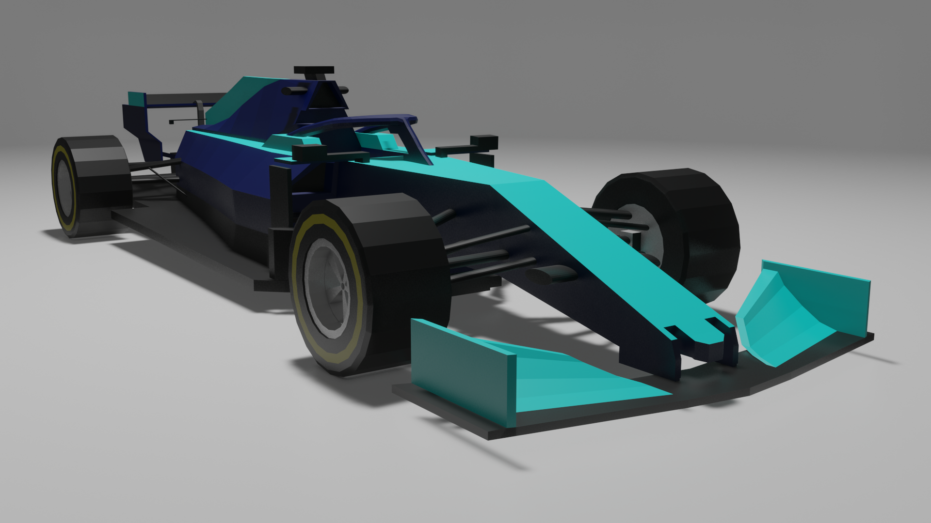 Low Poly F1 Car Free 3D Model - .blend - Free3D