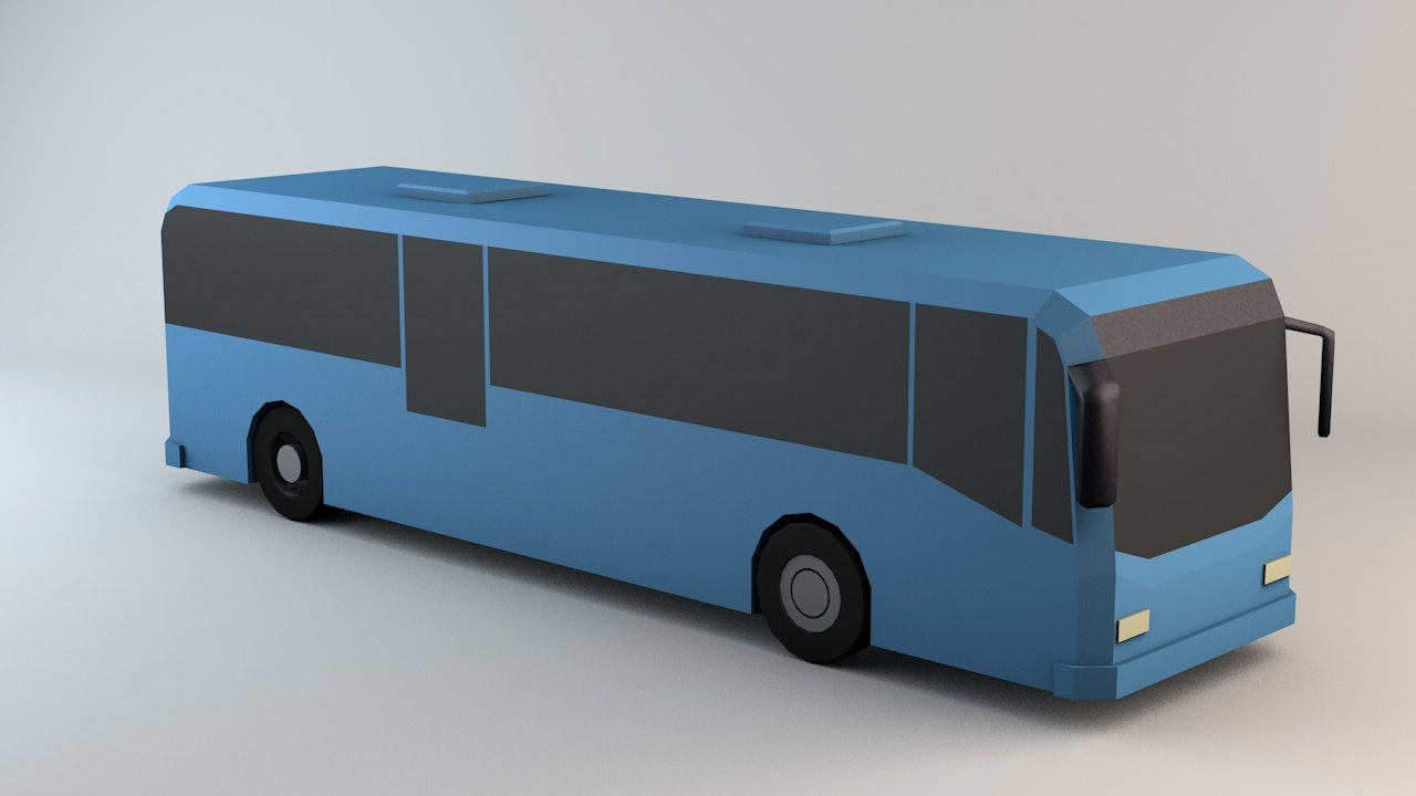 Low Poly Bus Free 3D Model - .obj - Free3D