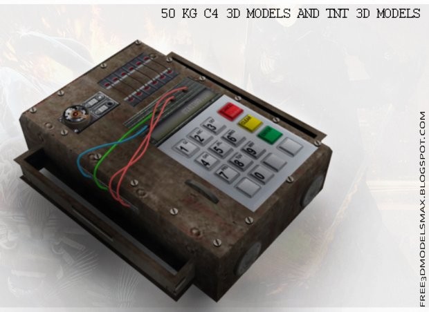 C4 TNT Free 3D Model - .3ds .obj .max .fbx .mtl .dxf - Free3D