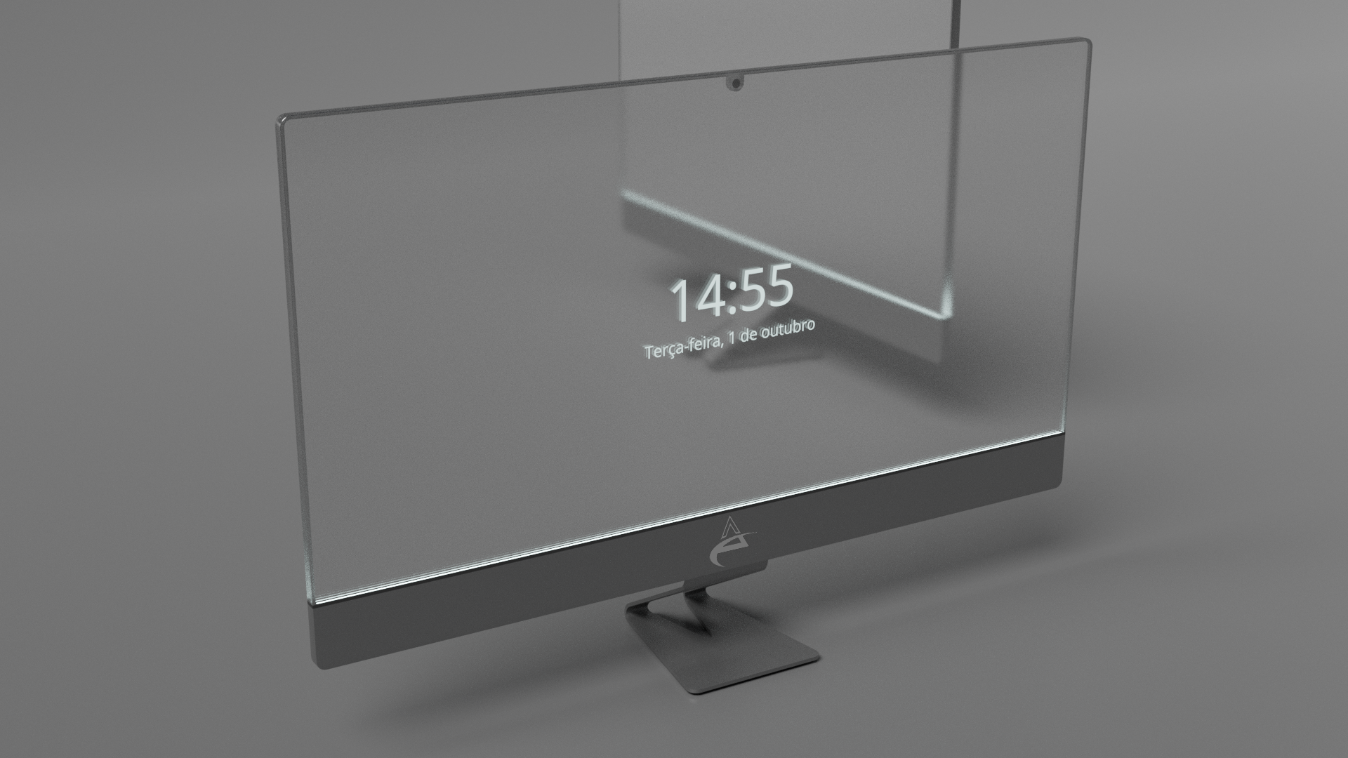 Transparent glass monitor Free 3D Model - .blender - Free3D