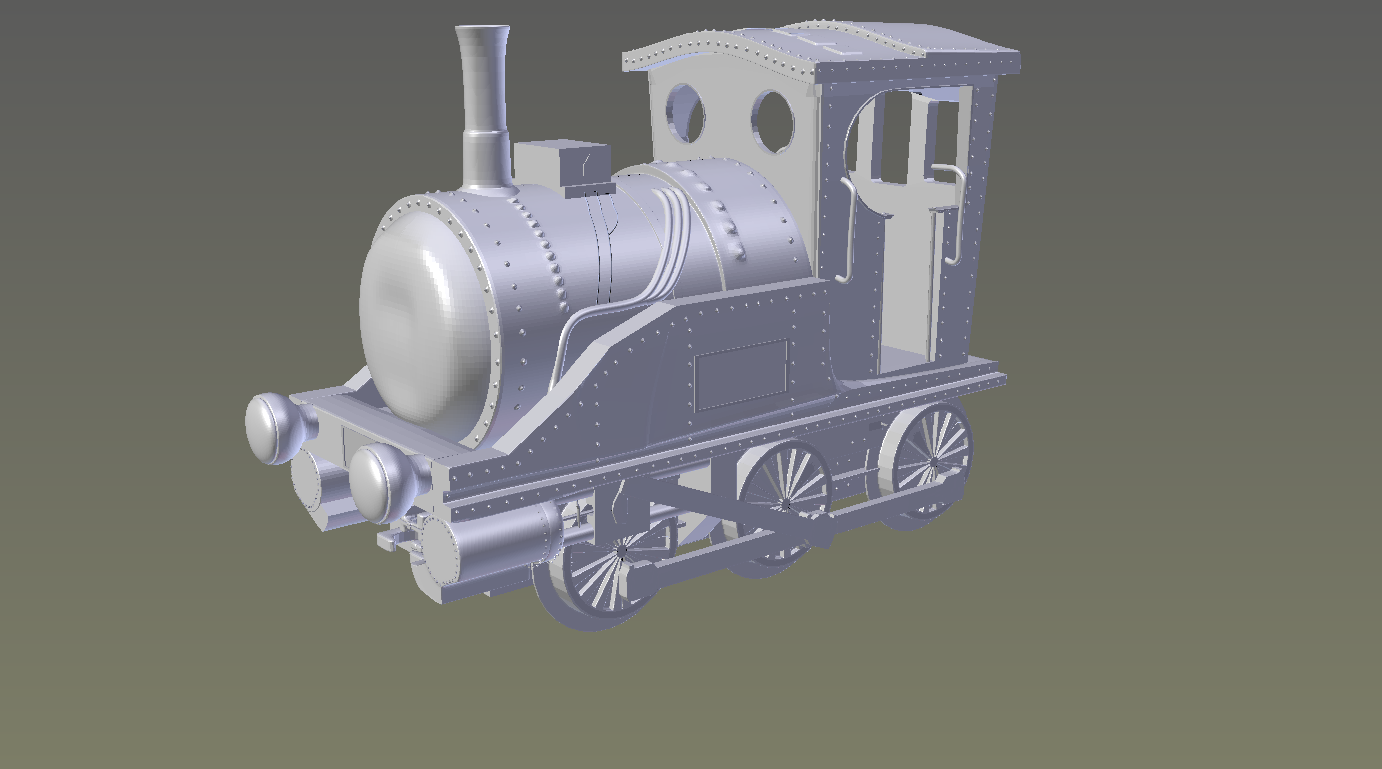 Steam locomotive high poly Free 3D Model - .obj - Free3D