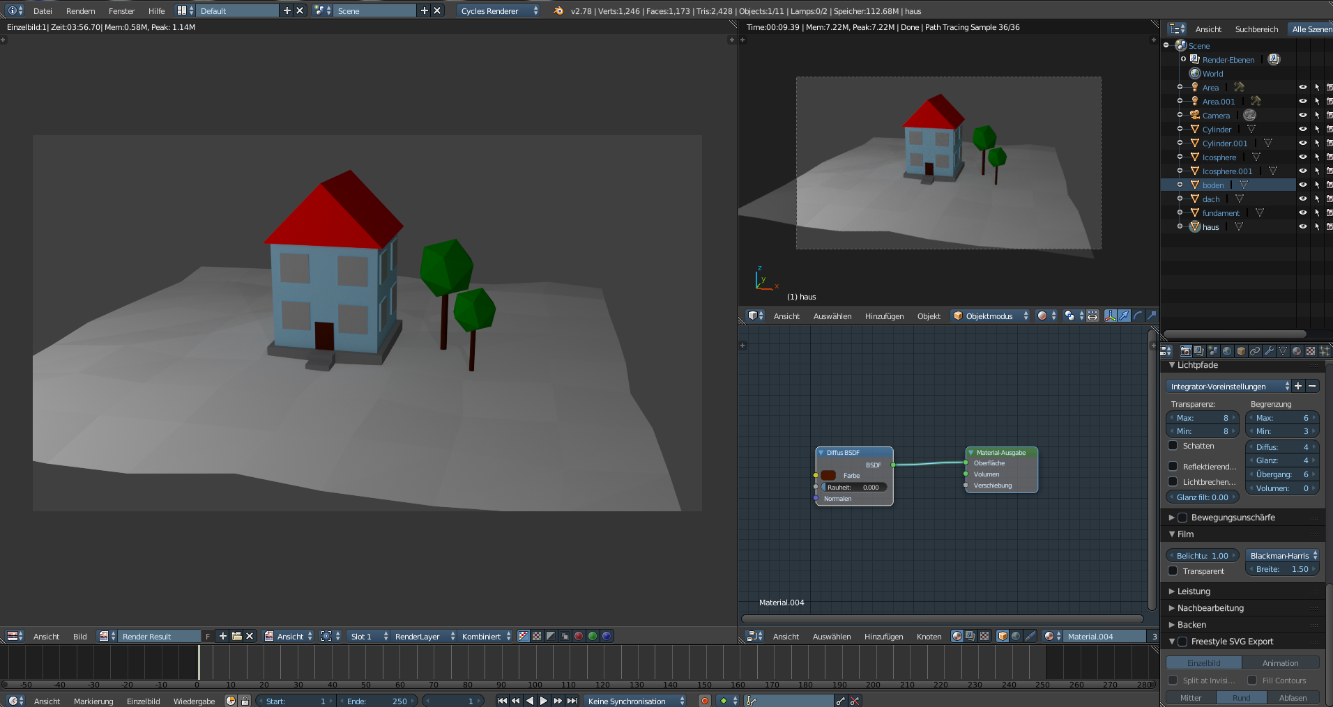 Low Poly House Free 3D Model - .3ds .obj .dae .blend .fbx .mtl - Free3D