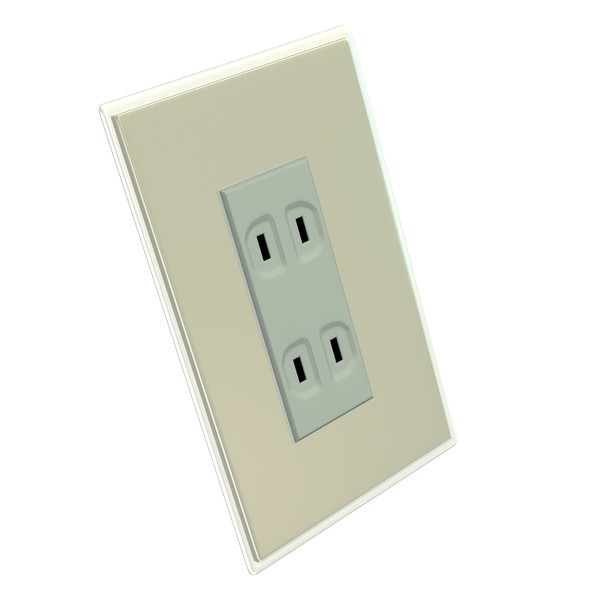 NEMA 1 15 Female Wall Socket v2 Free 3D Model - .obj .stl - Free3D