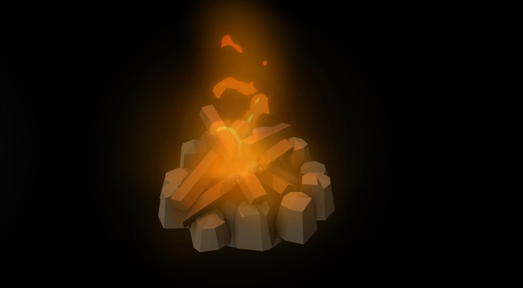 Low Poly Fire camp Free 3D Model - .fbx - Free3D