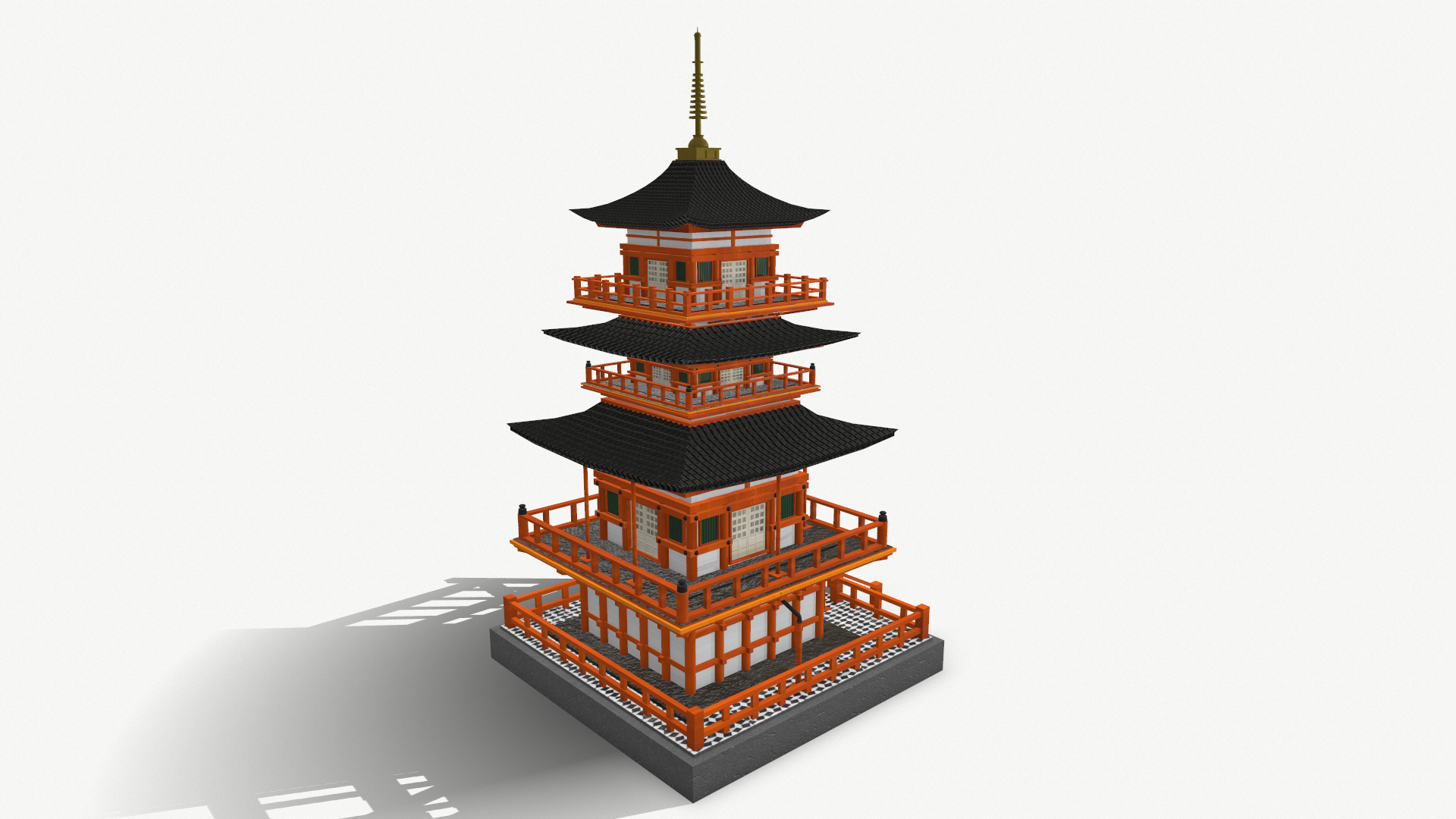 Japanese Temple Free 3D Model - .blende .obj .fbx - Free3D