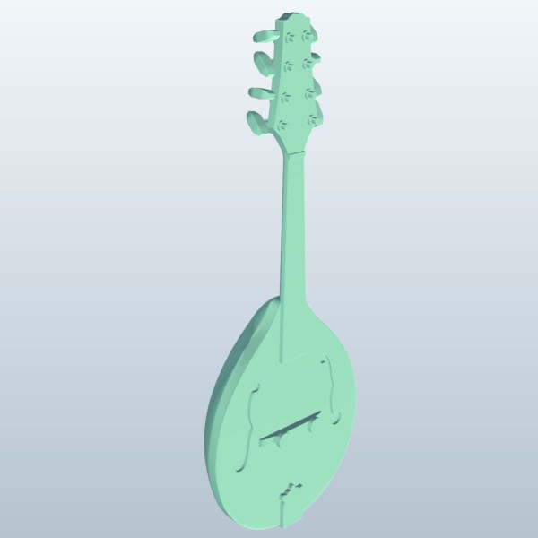 Mandolin V1 Free 3D Model - .obj .stl - Free3D