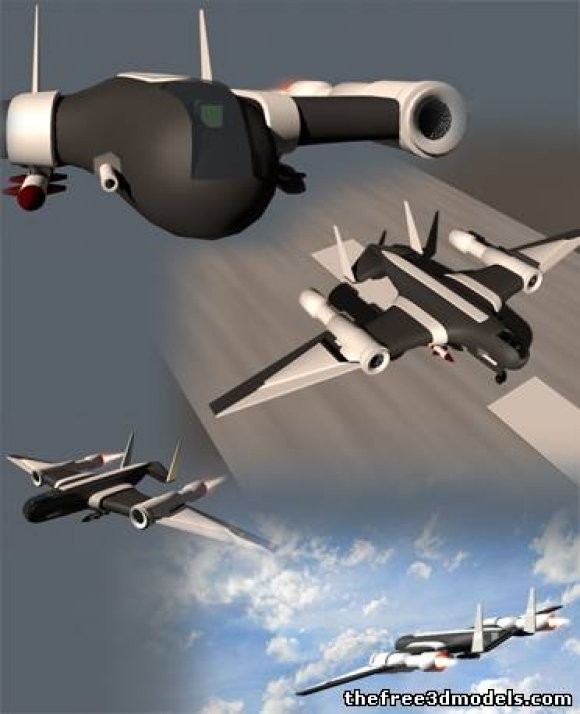 Jet Engine Bomber Free 3D Model - .c4d - Free3D