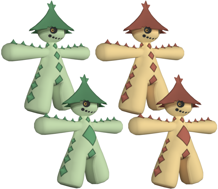 Cacturne（口袋妖怪） 免费的3D模型 - .dae .fbx - Free3D