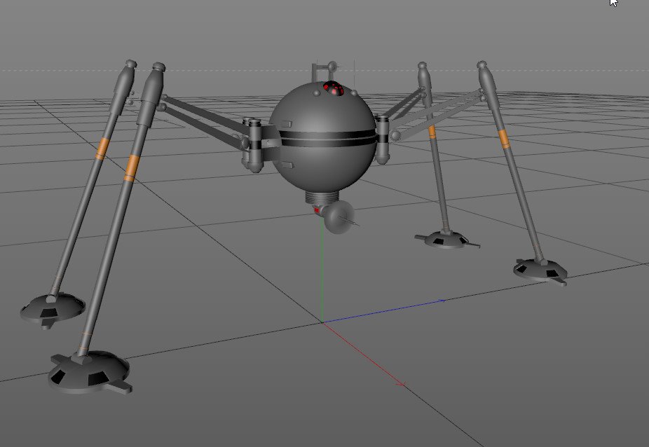 Droid Spider OG 9 Free 3D Model - .c4d - Free3D