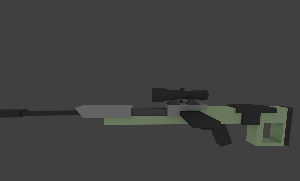 Low poly Sniper Free 3D Model - .blend .fbx - Free3D