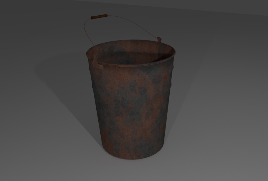 Old rusty metal bucket (milk bucket) Free 3D Model - .obj .blend .fbx ...