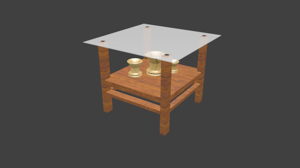 Simple Square Table Free 3D Model - .fbx - Free3D