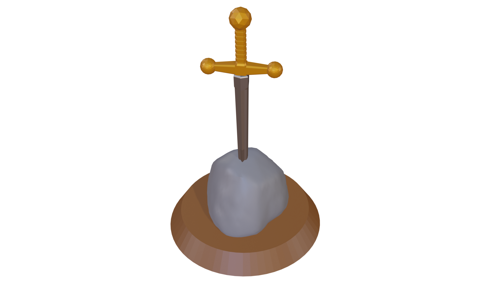 Excalibur in the stone Free 3D Model - .stl - Free3D