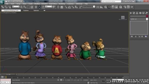 Chipmunks & Chipettes Free 3D Model - .obj - Free3D