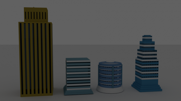 Cartoon skyscraper Free 3D Model - .3ds .blend .fbx - Free3D