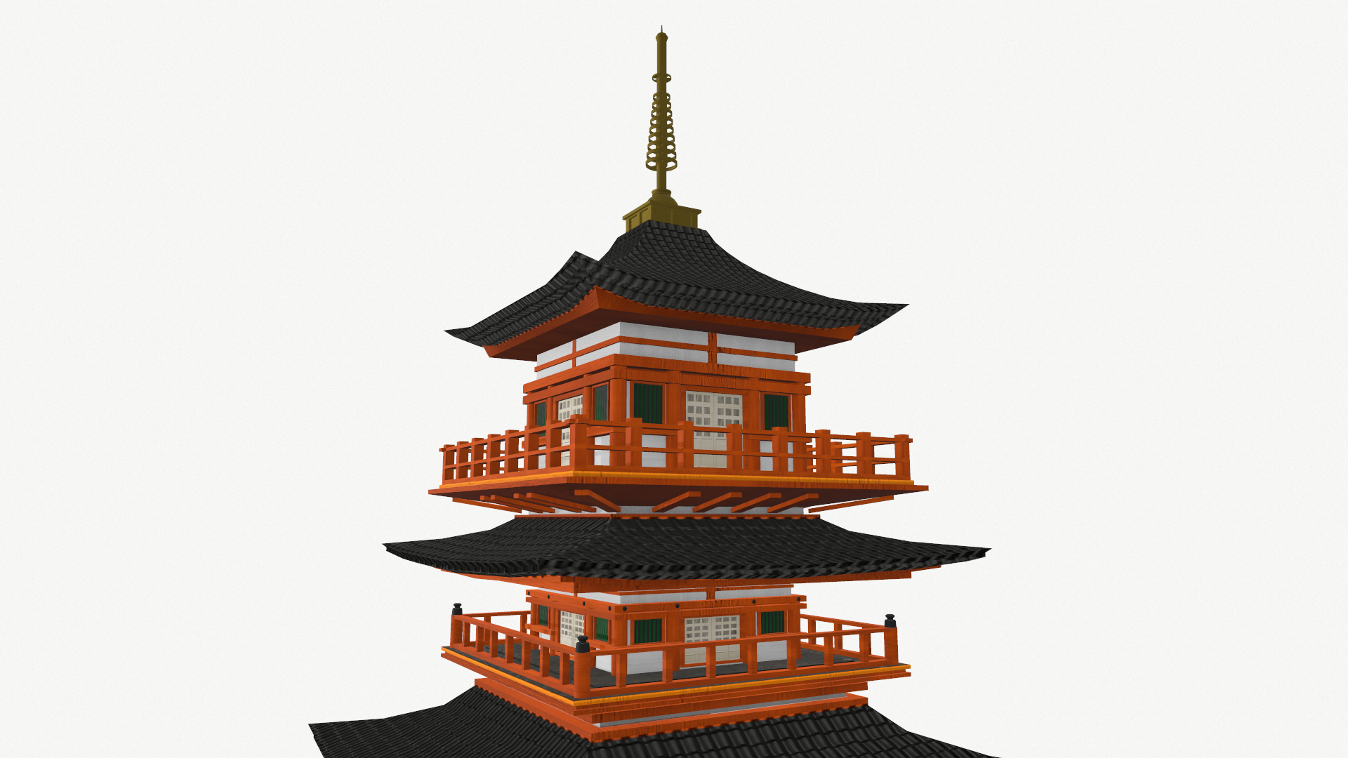 Japanese Temple Free 3D Model - .blende .obj .fbx - Free3D