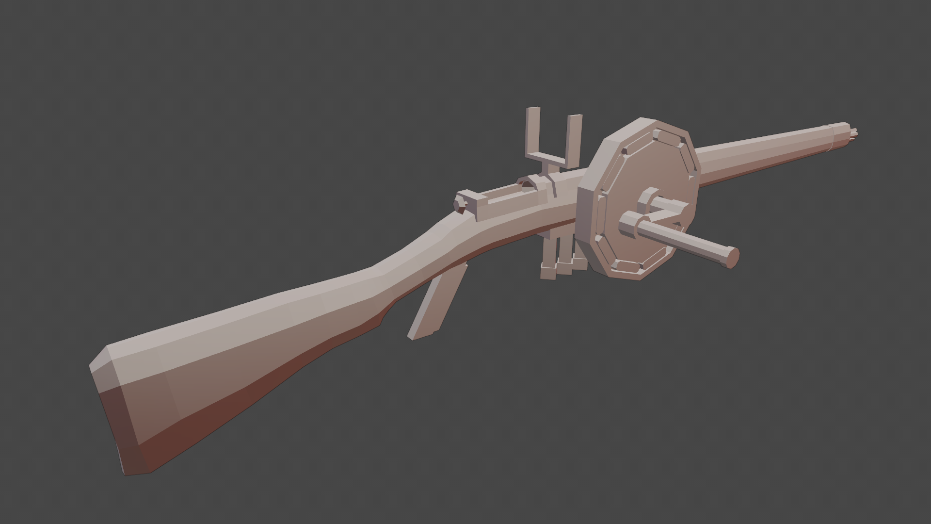 Low Poly Crank Gun Free 3D Model - .fbx - Free3D