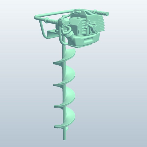 Gas Ground Auger Drill v1 Free 3D Model - .obj .stl - Free3D