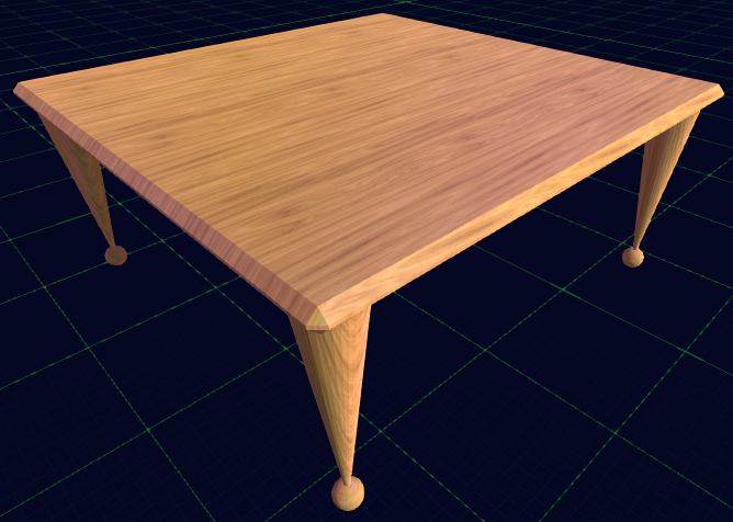 Wood Table 03 Free 3D Model - .dae .unity - Free3D