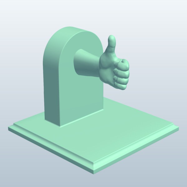 Thumbs Up v1 Free 3D Model - .obj .stl - Free3D