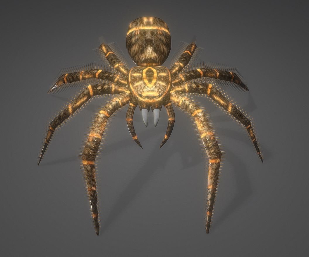 Spider Animated and Game-Ready Free 3D Model - .fbx .dxf .dae .blender ...