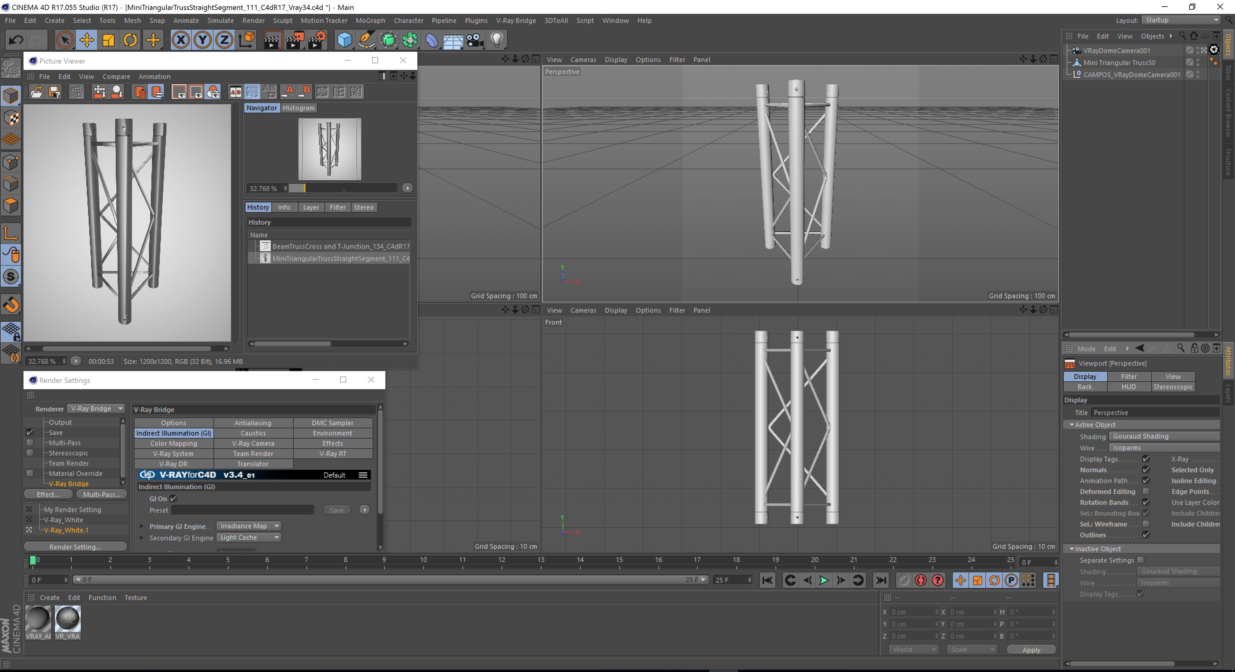 Mini Triangular Truss Straight Segment 111 Free 3D Model - .stl .obj ...
