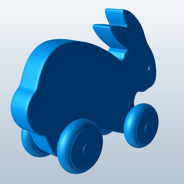 Rabbit PullToy v1 Free 3D Model - .obj .stl - Free3D