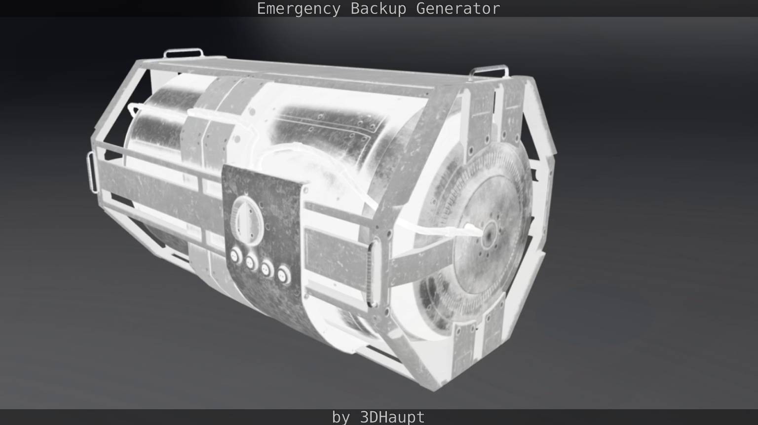 Sci-Fi Emergency Backup Generator Free 3D Model - .abc .3ds .x3d .x ...
