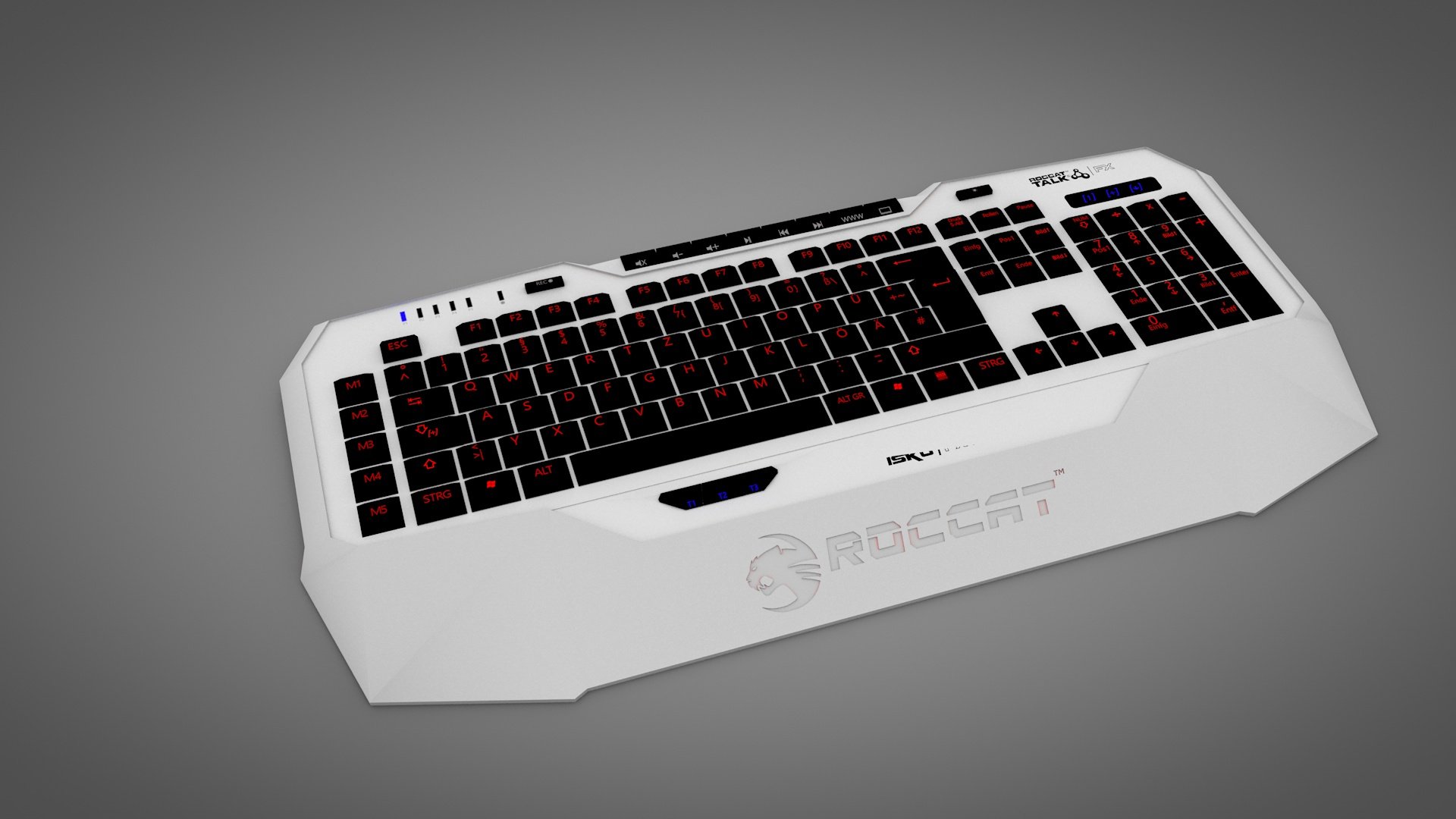 Gaming Keyboard Roccat ISKU FX Free 3D Model - .c4d - Free3D