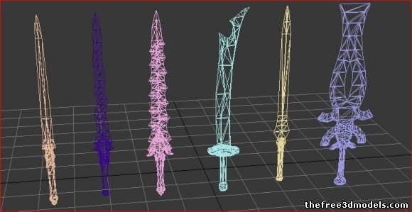 Swords Free 3D Model - .obj .max - Free3D
