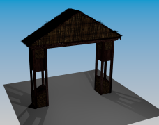 Village Gate Free 3D Model - .blend .fbx - Free3D