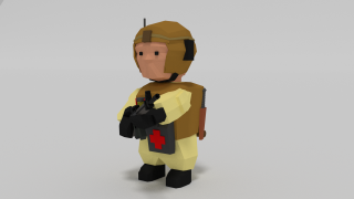 Low poly rigs soldier Free 3D Model - .obj .blend .fbx - Free3D