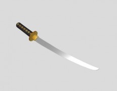 Samurai Sword Free 3D Model - .obj .mb .fbx - Free3D