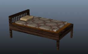 Simple bed Free 3D Model - .fbx - Free3D