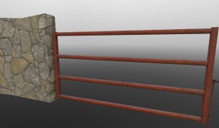 Farm type wall and gate Free 3D Model - .obj .fbx .mtl - Free3D