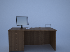 Computer Table Free 3D Model - .obj .max .mtl - Free3D
