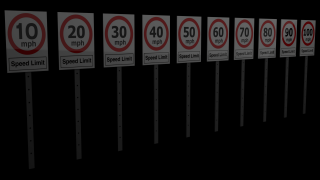 Speed Limit Signs Free 3D Model - .blend - Free3D