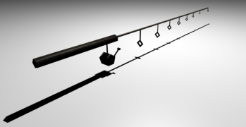 Low poly simple Fishing rod Free 3D Model - .3ds .c4d .fbx .sldprt - Free3D