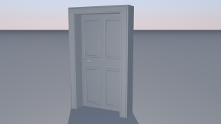 Animated door Free 3D Model - .c4d .obj .fbx - Free3D