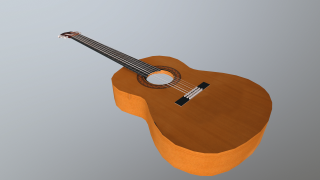 Guitar LowPoly Free 3D Model - .obj .fbx - Free3D
